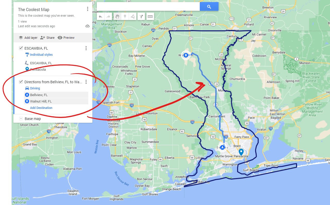 Embed Custom Google MyMaps with County & Cities Boundries